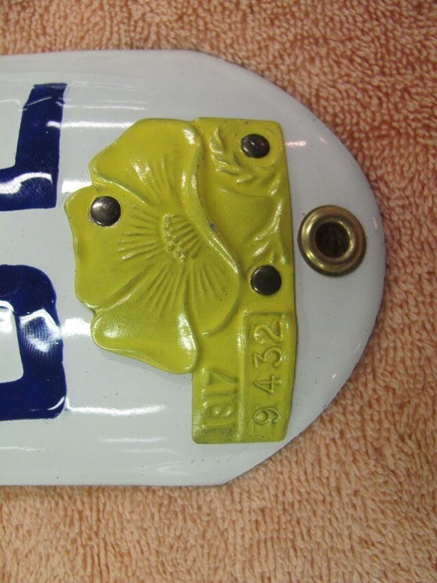 California Motorcycle License Plates – Blue on White – Classic ...